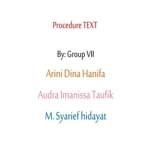(PPT) Procedure text | PPTX