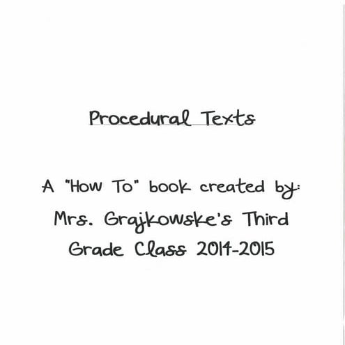 Procedural Text Class Book 2014 2015 | PDF | Books and Literature