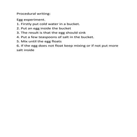 Procedural writing | DOCX