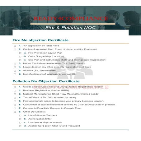 Procedure for fire and Pollution NOC in state of Rajasthan | PDF