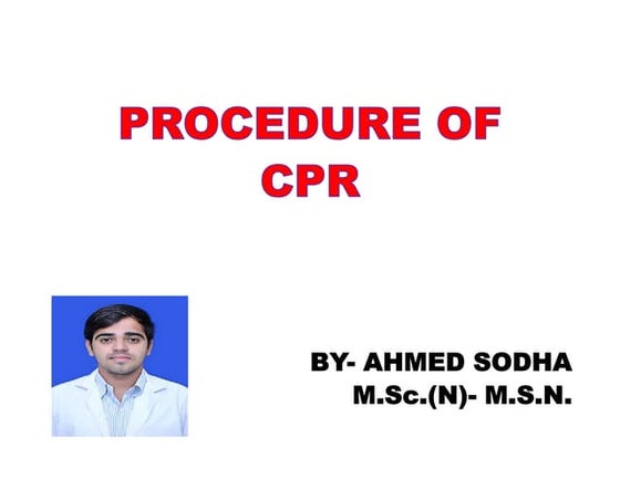Cardiopulmonary resuscitation ppt | PPTX | First Aid | Injuries