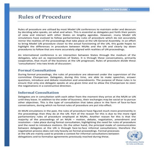 Intro to Model United Nations | PPTX