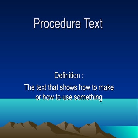 Procedure text | PPT