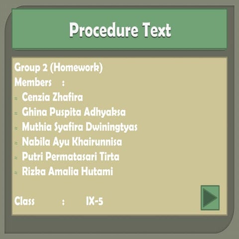 Procedure text | PPT