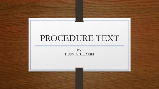 Procedur text | PPT