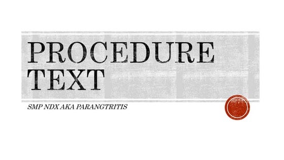 Students worksheet Procedure Text | DOCX | Cooking | Food & Drink