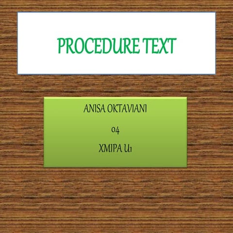 Procedure text | PPTX