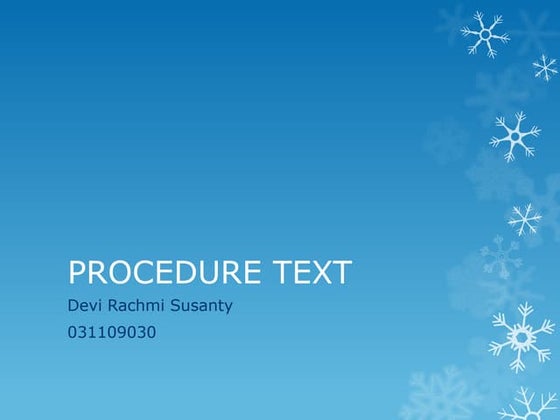 (PPT) Procedure text | PPTX | Cooking | Food & Drink