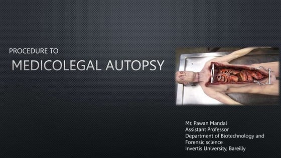 Presentation autopsy incisions-.pptx. Dr. Haricharan MD RIMS Imphal . MBBS- IGMC&RI PONDICHERRY ...