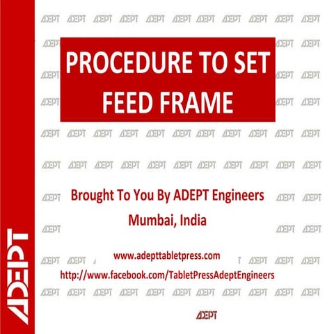 Procedure to set Feed Frame | PPT