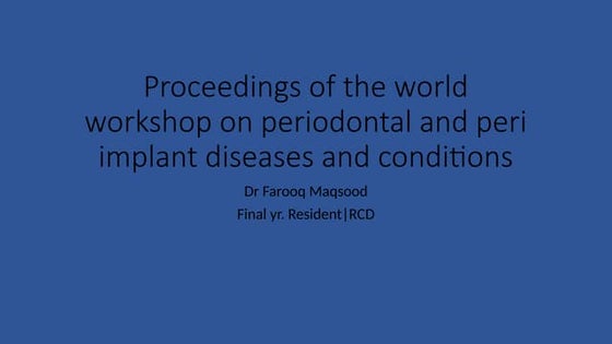 Periodontitis | PPTX | Oral care | Personal Care