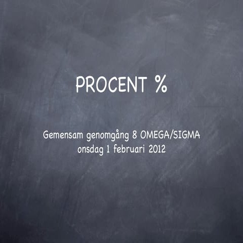 Procent och diagram | KEY