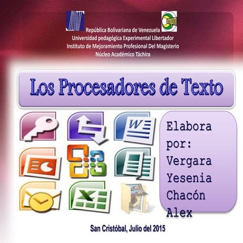 Procesadores de textos licenciados | PPTX