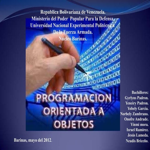 Programacion orientada a objetos | PPT