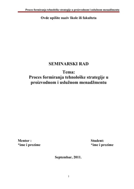 Informacione tehnologije u biznisu | DOC