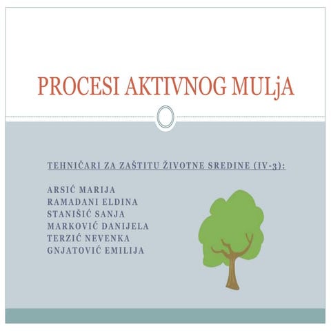 Procesi aktivnog mulja | PPTX