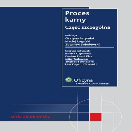 Proces karny. część szczególna - ebook | PDF