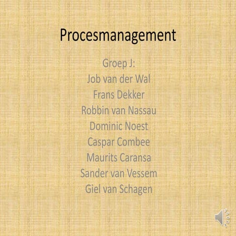 Power point presentatie procesmanagement | PPTX