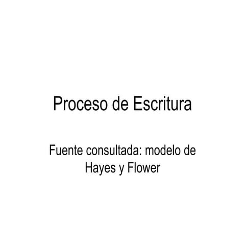 5. El proceso de escritura | PPTX