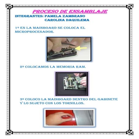 Proceso de ensamblaje | DOCX