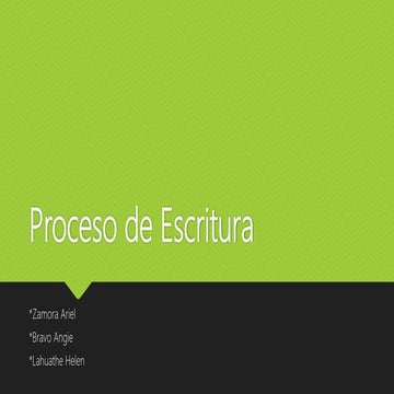 Proceso de escritura | PPTX