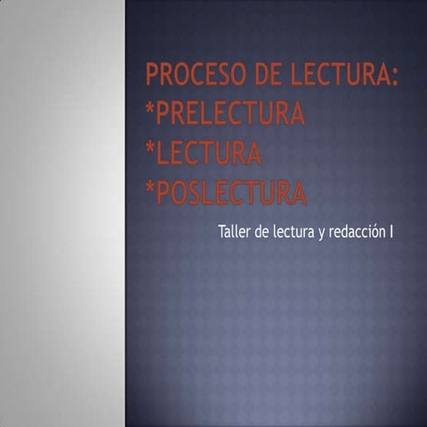 Etapas del proceso de lectura | PPTX