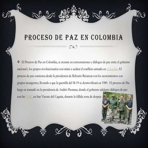 Proceso de paz en colombia | PPTX