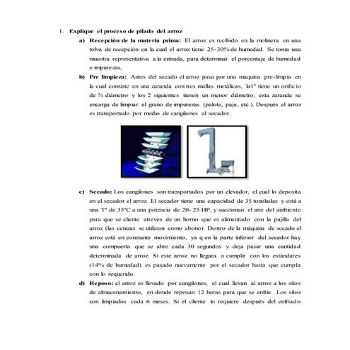 Proceso de pilado de arroz | DOCX