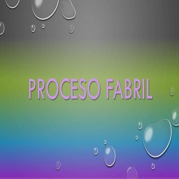 Proceso Fabril | PPTX
