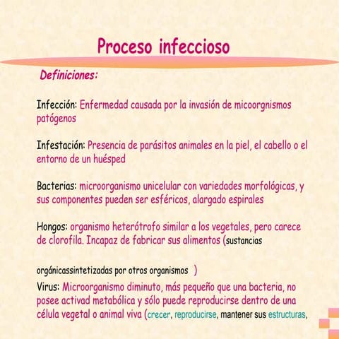 Proceso infeccioso 2da clase 2 | PPT
