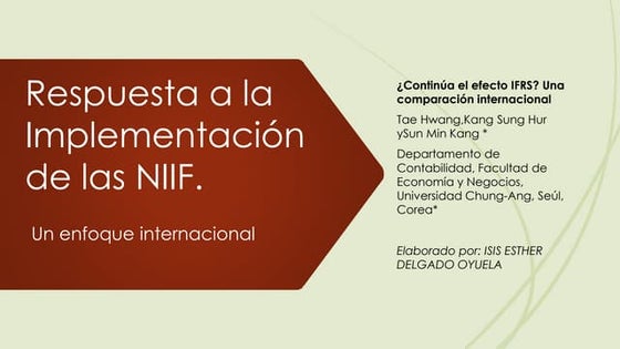 Mapa conceptual implementacion niif | PPT