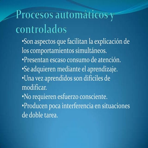 Procesos automáticos y controlados | PPTX