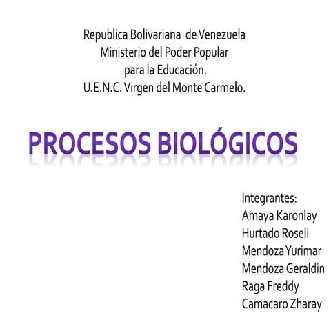 Procesos biologicos | PPTX