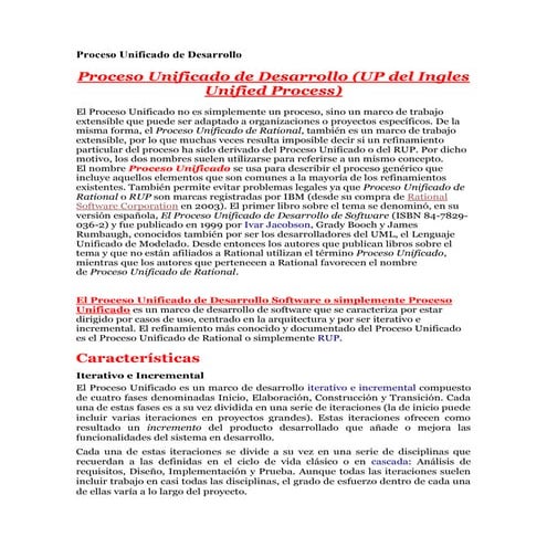 Proceso unificado de desarrollo | PDF