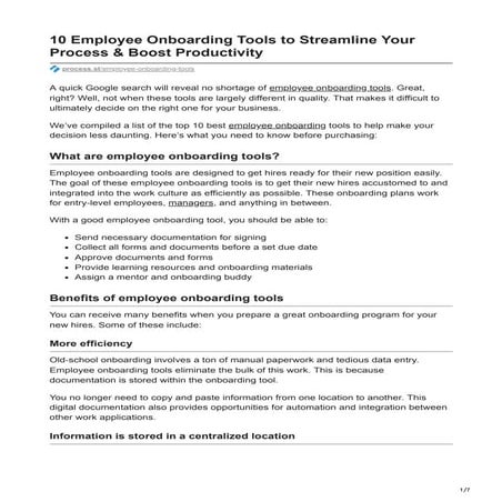 10 Employee Onboarding Tools to Streamline Your Process amp Boost ...