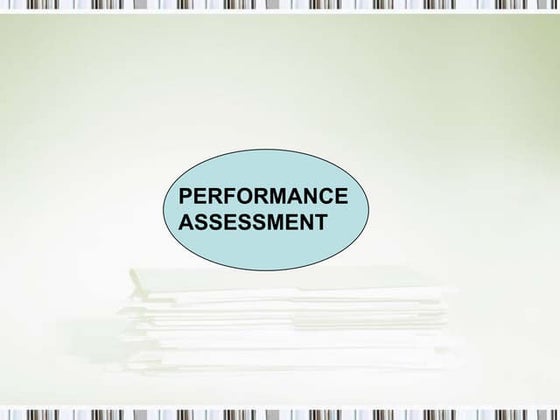 Chap.4 PROCESS-ORIENTED PERFORMANCE-BASED ASSESSMENT | PPT