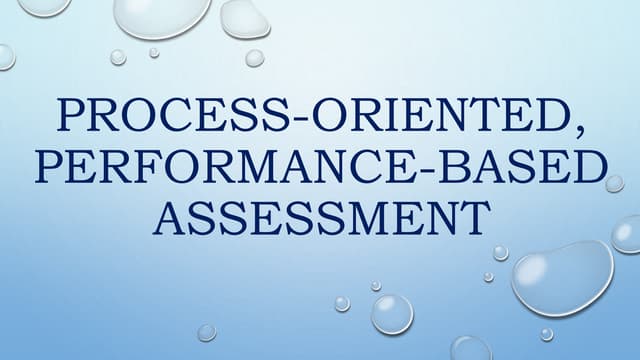 Chapter 5 product-oriented performance-based assessment | PPTX
