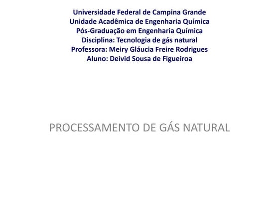 Processamento de gas natural | PPT