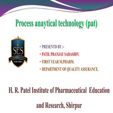 Process Analytical Technology (PAT) | PPTX