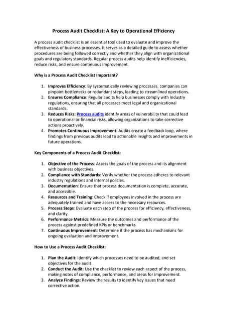 Simplify Your Audits with the Ultimate Checklist | PDF