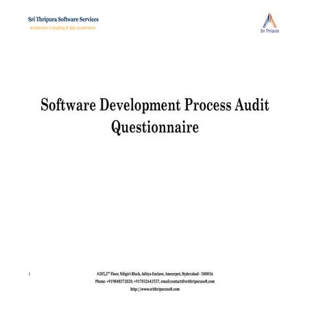 Process audit questionnaire | PDF | Databases | Computer Software and ...