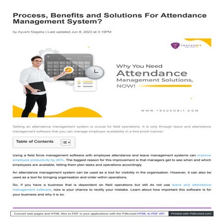Process, Benefits and Solutions For Attendance Management System.pdf