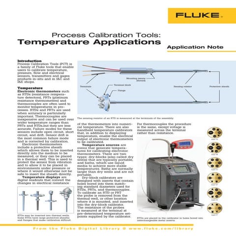 Temperature Applications for Process Calibration Tools - App Note | PDF