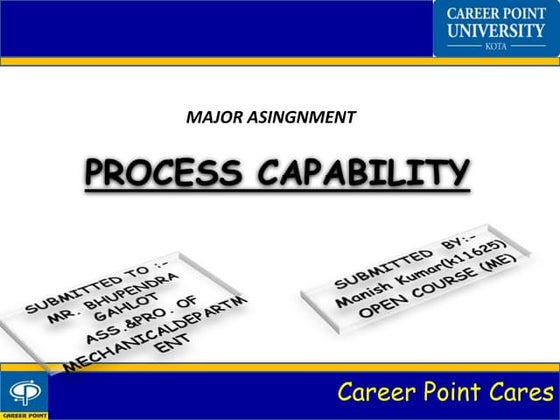 Six Sigma : Process Capability | PPTX