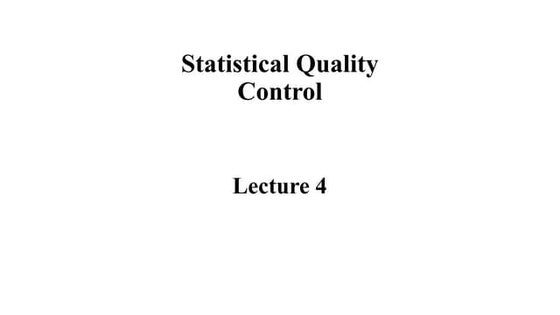 Statistical process control | PPTX