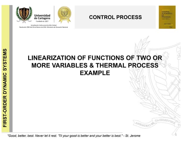 Linearization Of Functions Of Two Or More Variables And Thermal Process