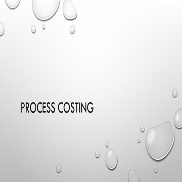Power Point Materi Presentasi Process Costing | PPTX
