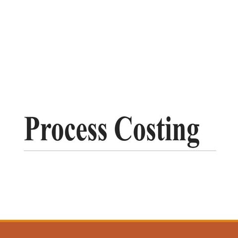 Process Costing (1).pdf for 5th sem notes with equilent problems pdf | PDF
