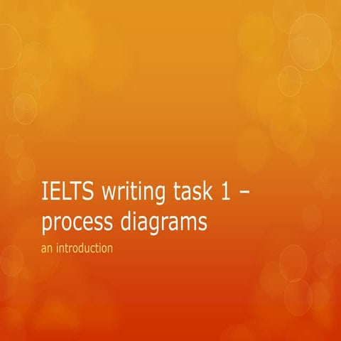 IELTS Writing Task 1 Process Diagrams | PPTX