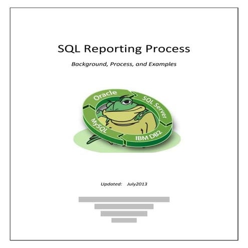 Process documentation: SQL | DOCX | Databases | Computer Software and ...